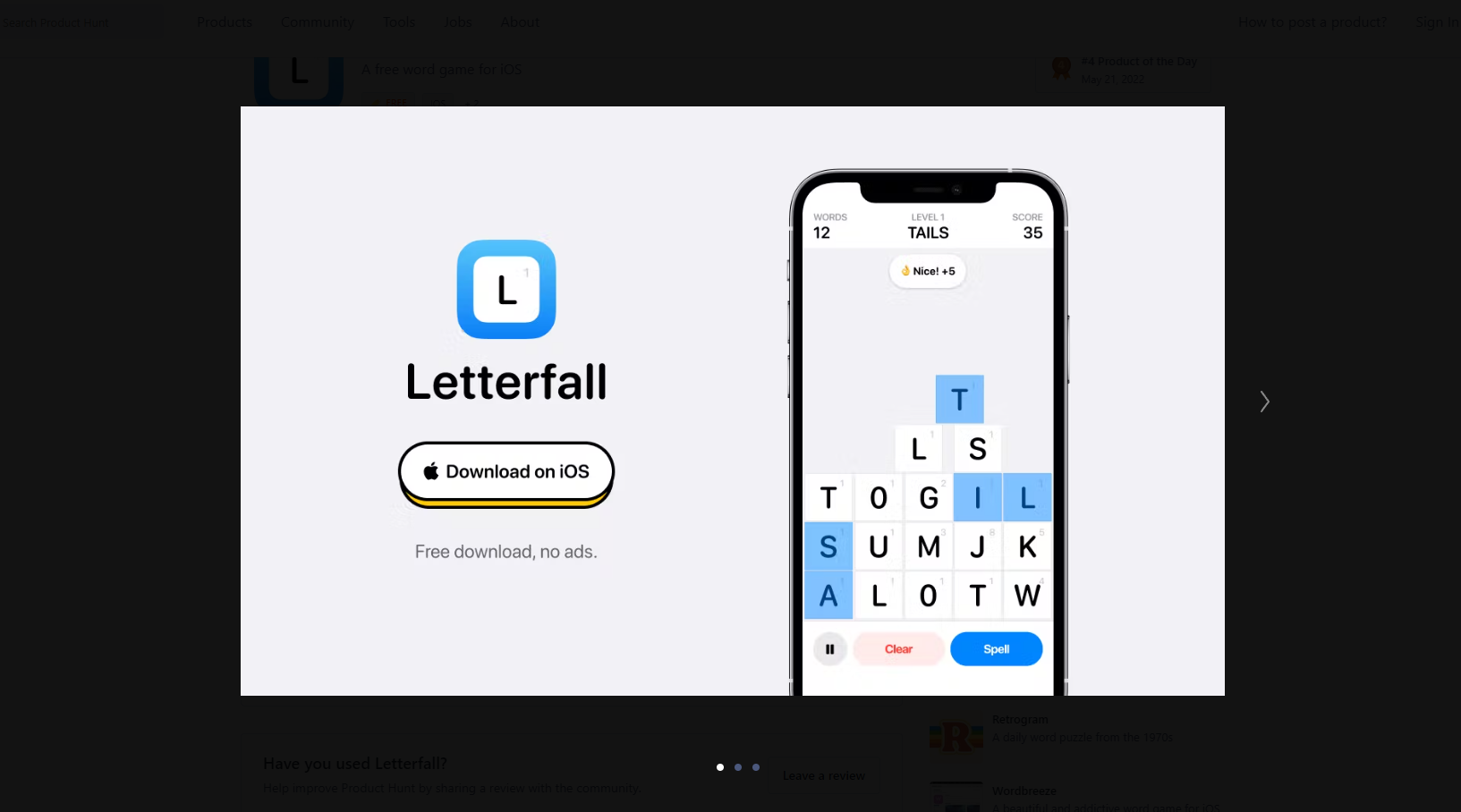 Letterfall е iOS игра за вежбање правопис ⋆ IT.mk