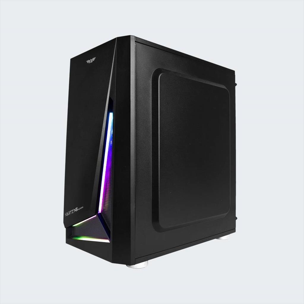 CASE ARMAGGEDDON microATX NIMITZ N5 AURORA BLACK, w/WINDOW, RGB FRONT ...