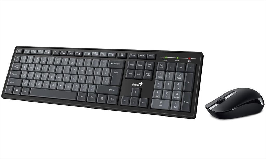 COMBO KEYBOARD AND MOUSE WIRELESS GENIUS KM-8200 Black/Gray ⋆ IT.mk