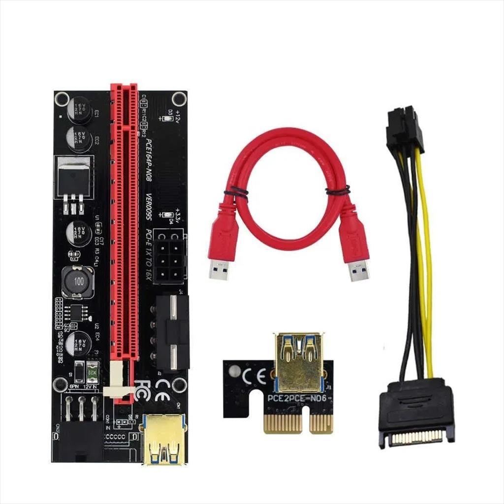 Pcie Riser 3-Pack PCIe Right Angle Adapters - 90 Degree Riser Cards For ...