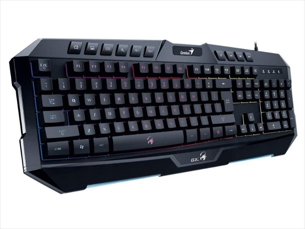 KEYBOARD WIRED USB GENIUS SCORPION K20 7-COLOR LED BACKLIT GAMING ⋆ IT.mk