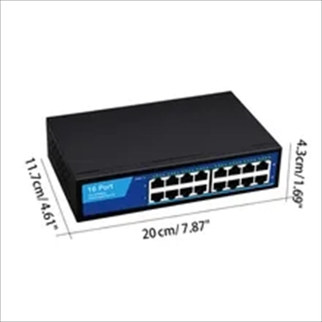 NET Switch DIEWU 16-port 10/100 TXE187, METAL ⋆ IT.mk