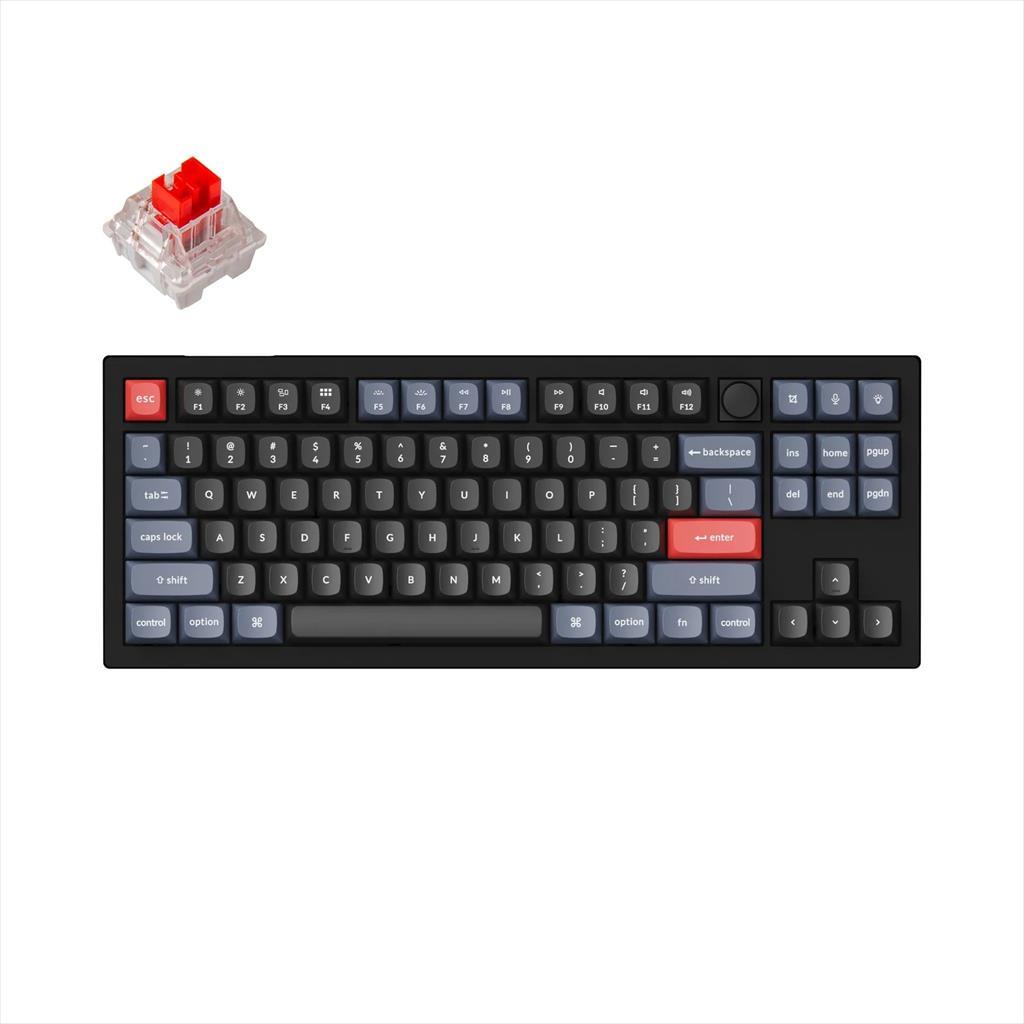 KEYBOARD MECHANICAL KEYCHRON V3 TKL QMK/VIA RGB Keychron K PRO Red ...