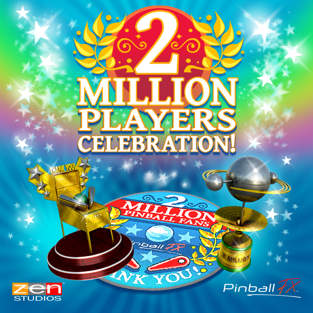 Pinball FX го прославува достигнувањето од 2 милиони играчи со посебен ...