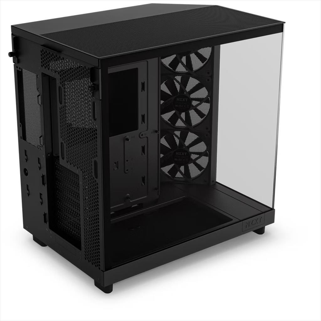 CASE NZXT ATX Mid-Tower H6 FLOW, Matte Black w/750W C750 80+ Bronze, w ...