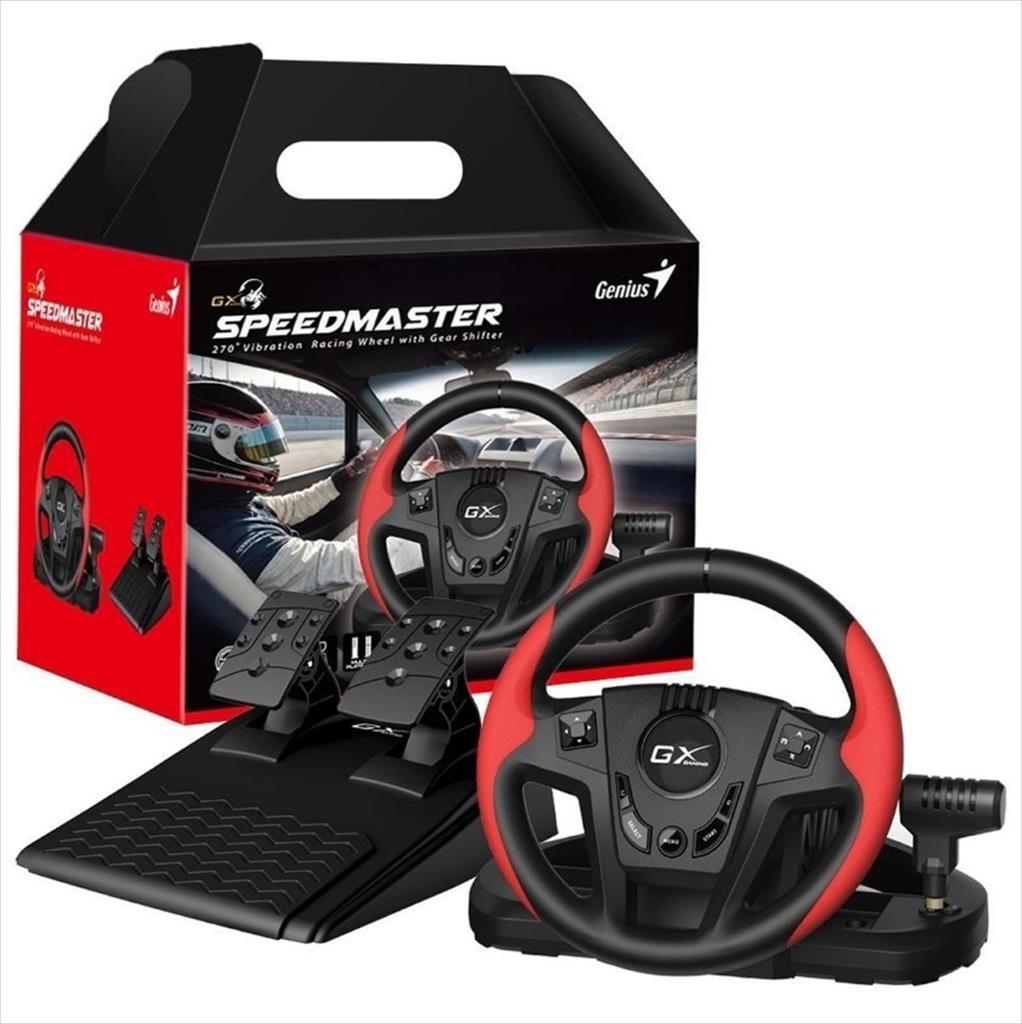 GAME WHEEL GENIUS SPEEDMASTER w/Shifter for PC/PS4/PS3/XBOX ONE/360 ...