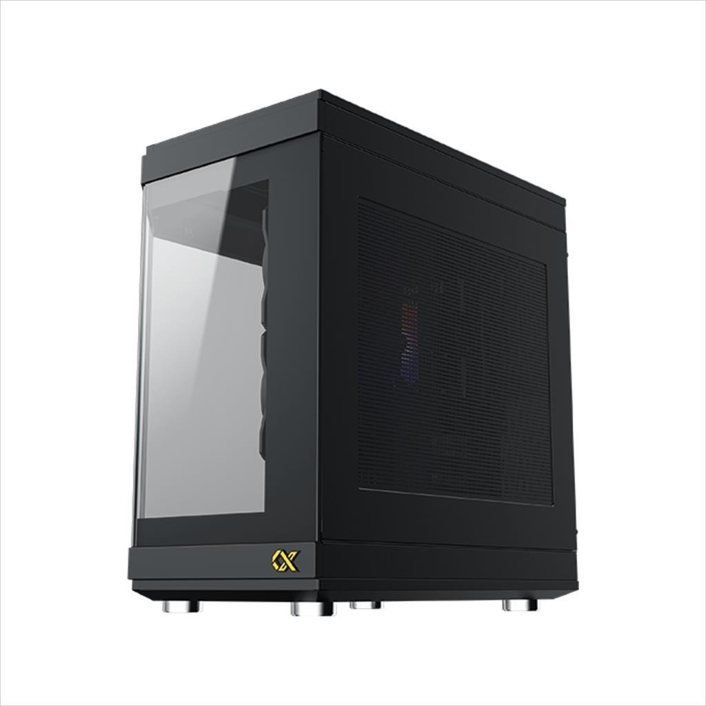CASE XIGMATEK ATX mid-Tower CUBI BLACK w/3xTG, 6x120mm Z20A ARGB Galaxy ...