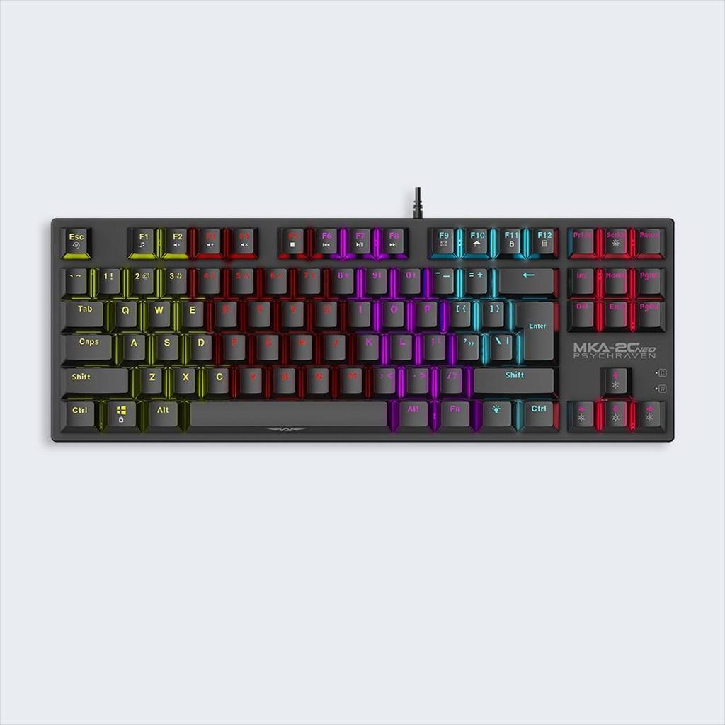 KEYBOARD MECHANICAL ARMAGGEDDON MKA-2C Neo Psychswif Kevlartech keycaps ...