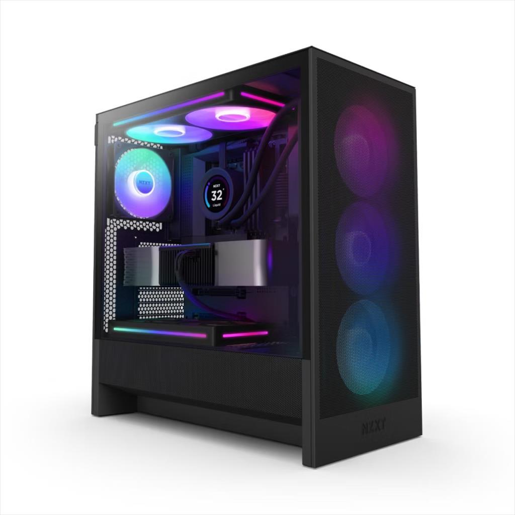 CASE NZXT E-ATX Mid-Tower H5 FLOW RGB (2024) w/Mesh Front & top MESH ...