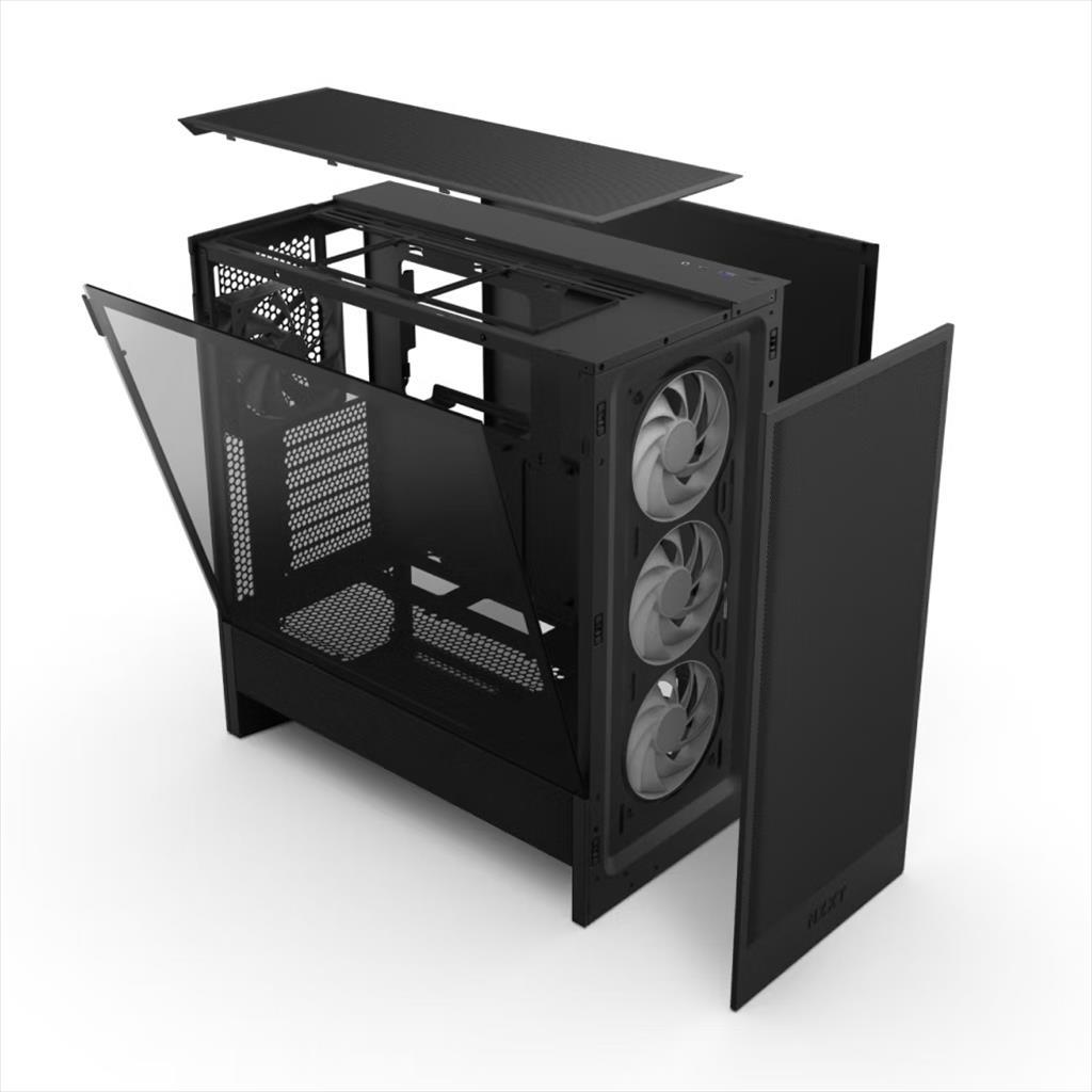 CASE NZXT E-ATX Mid-Tower H5 FLOW RGB (2024) w/Mesh Front & top MESH ...