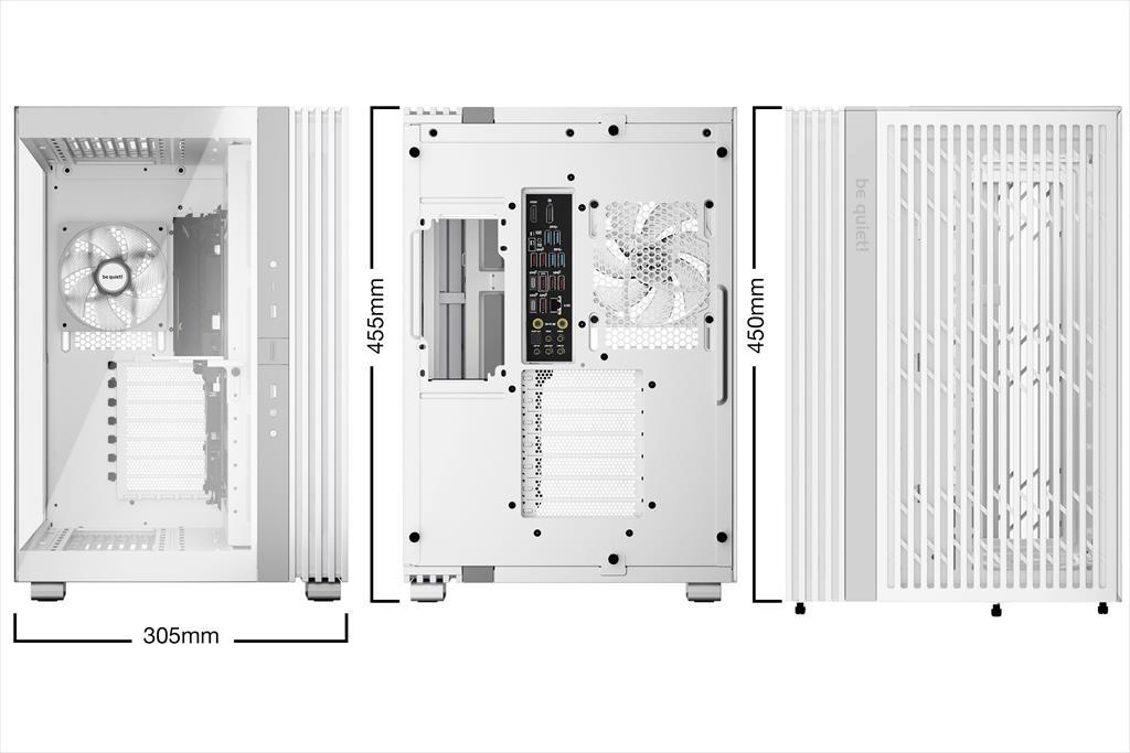 CASE BE QUIET! ATX Mid-Tower Light Base 600 LX, w/2x Tempered glass, 4x ...