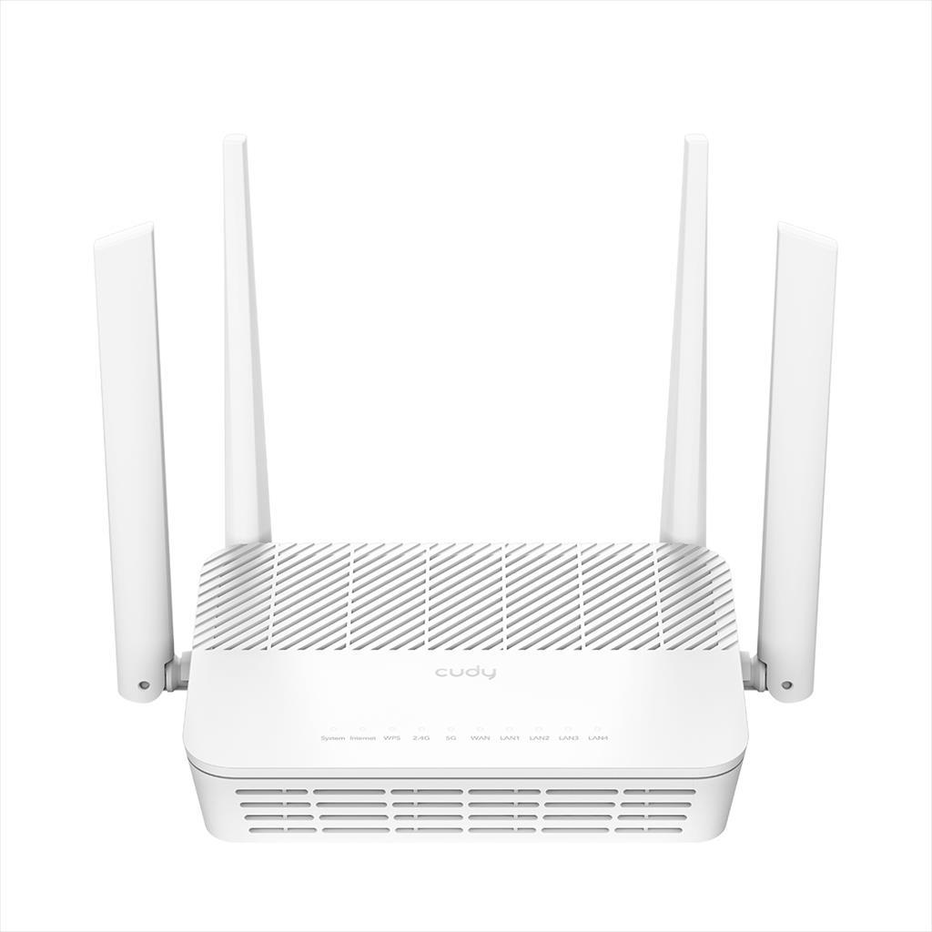 NET ROUTER WIRELESS DUAL BAND Wi-Fi 6 AX3000 CUDY WR3000S, w/4 antennas ...