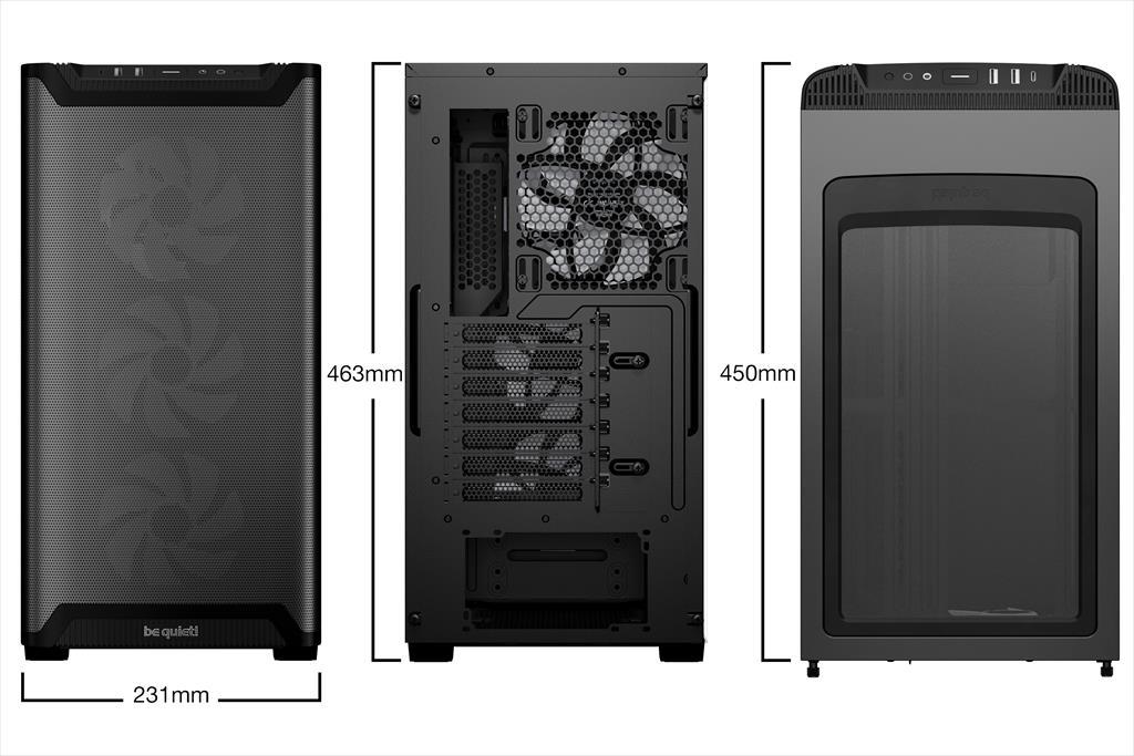CASE BE QUIET! ATX Mid-Tower Pure Base 501 LX, 4x120mm Light Wings LX ...