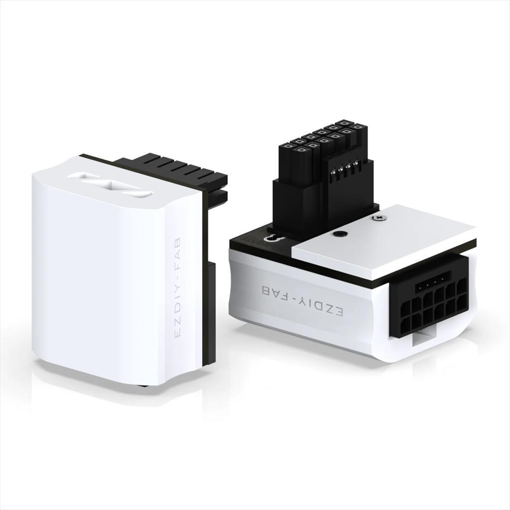 VGA POWER ADAPTER EZDIY-FAB 12VHPWR 600W STD 180 DEGREES white ⋆ IT.mk