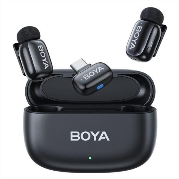 MICROPHONE WIRELESS SYSTEM BOYA MINI 14, 2xMIC, USB-C receiver, black ⋆ ...