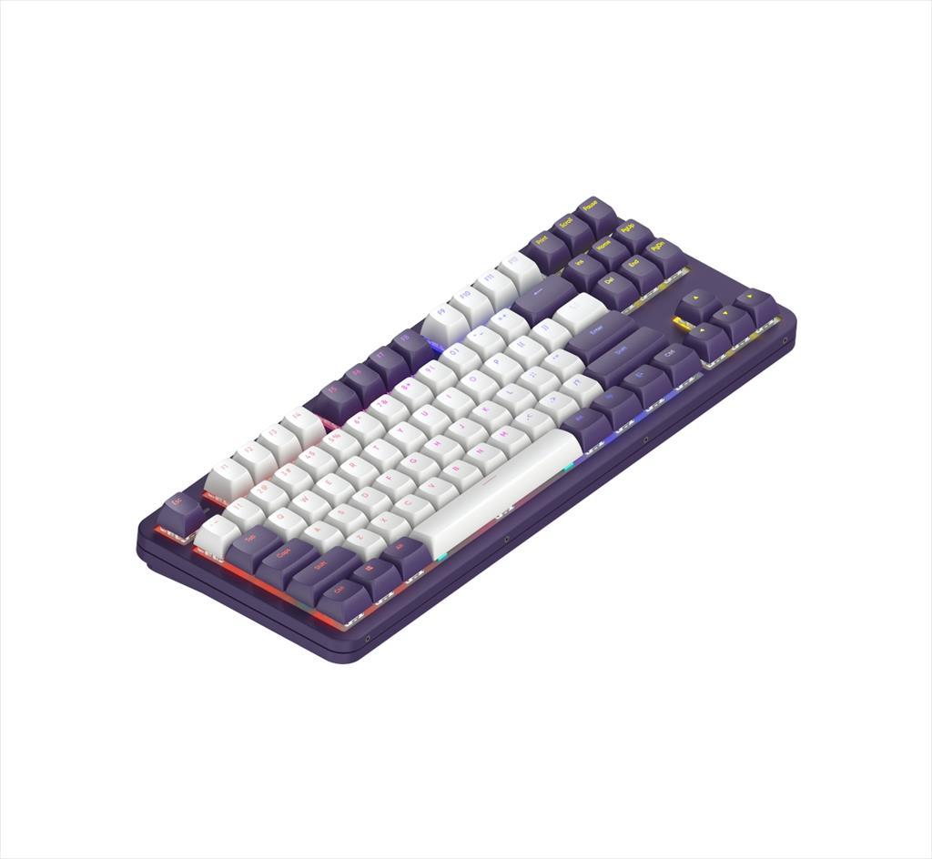 KEYBOARD MECHANICAL DARK PROJECT ALU87A VIOLET TKL RGB linear ...