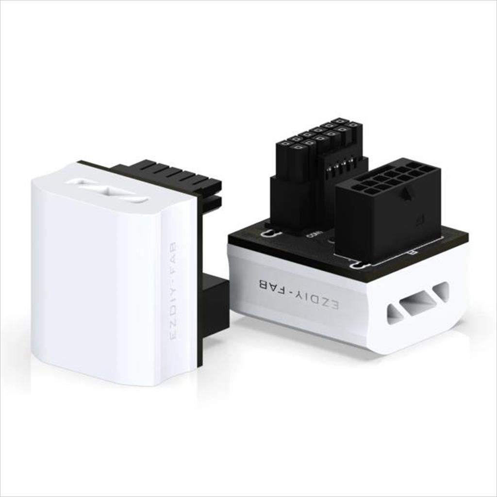 VGA POWER ADAPTER EZDIY-FAB 12VHPWR 600W RVS 180 DEGREES white ⋆ IT.mk