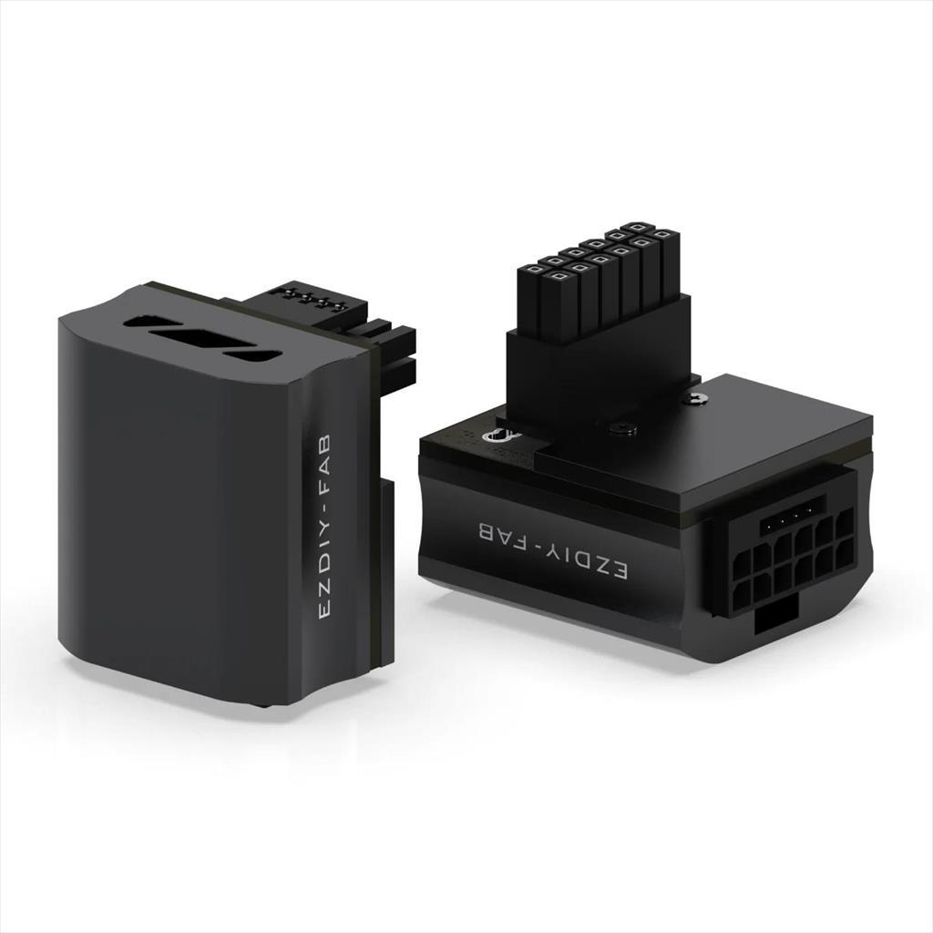 VGA POWER ADAPTER EZDIY-FAB 12VHPWR 600W RVS 90 DEGREES black ⋆ IT.mk