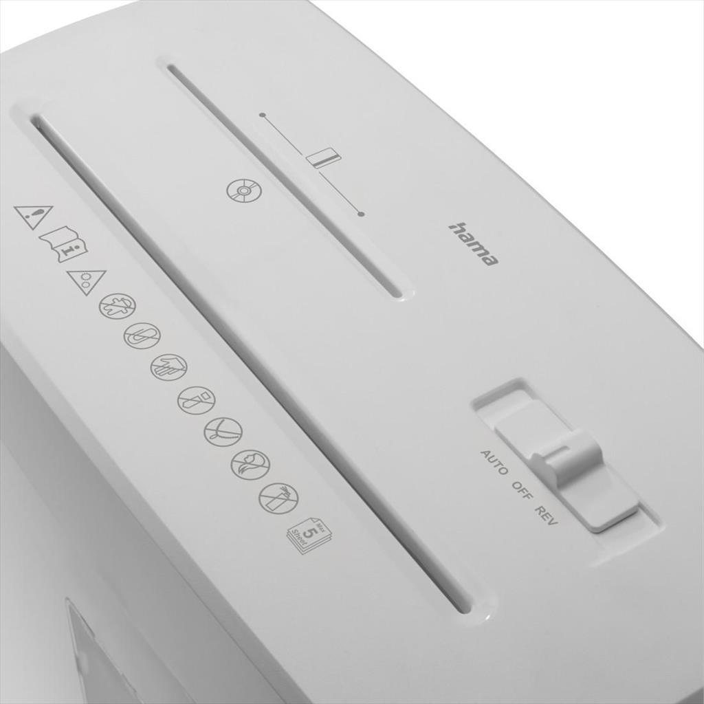 Paper Shredder Hama Prime M50CD-W w/Security Level P5 T2 E2 O1, White ...