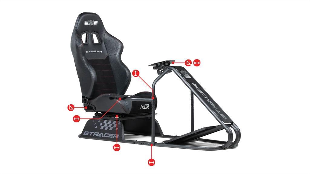 GAMING CHAIR NEXT LEVEL RACING GT-RACER Cockpit, 130kg, BLACK, NLR-R001 ⋆ IT.mk