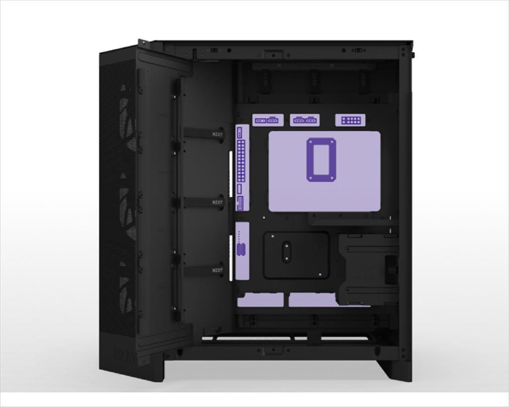 CASE NZXT ATX Mid-Tower H9 FLOW RGB (2025) w/2xWINDOWS + Top MESH, F420 ...
